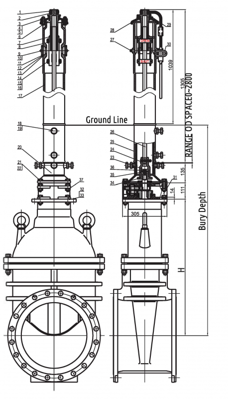 IPOL888 Vertical Type Large Indicator Post | Fivalco - Leading Valves ...